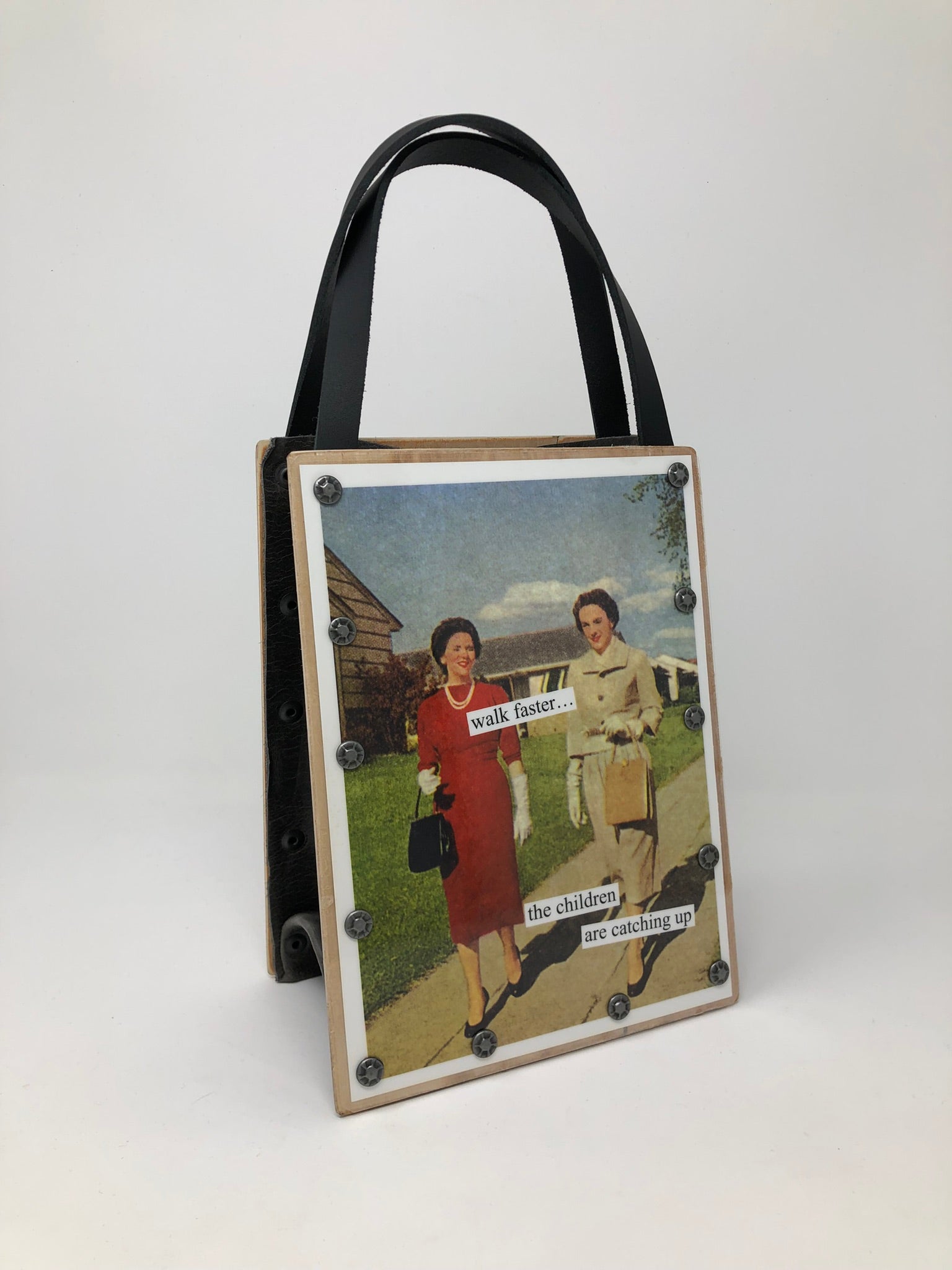 Vintage Modern Woman Handbag-Walk Faster – KB Vintage Designs